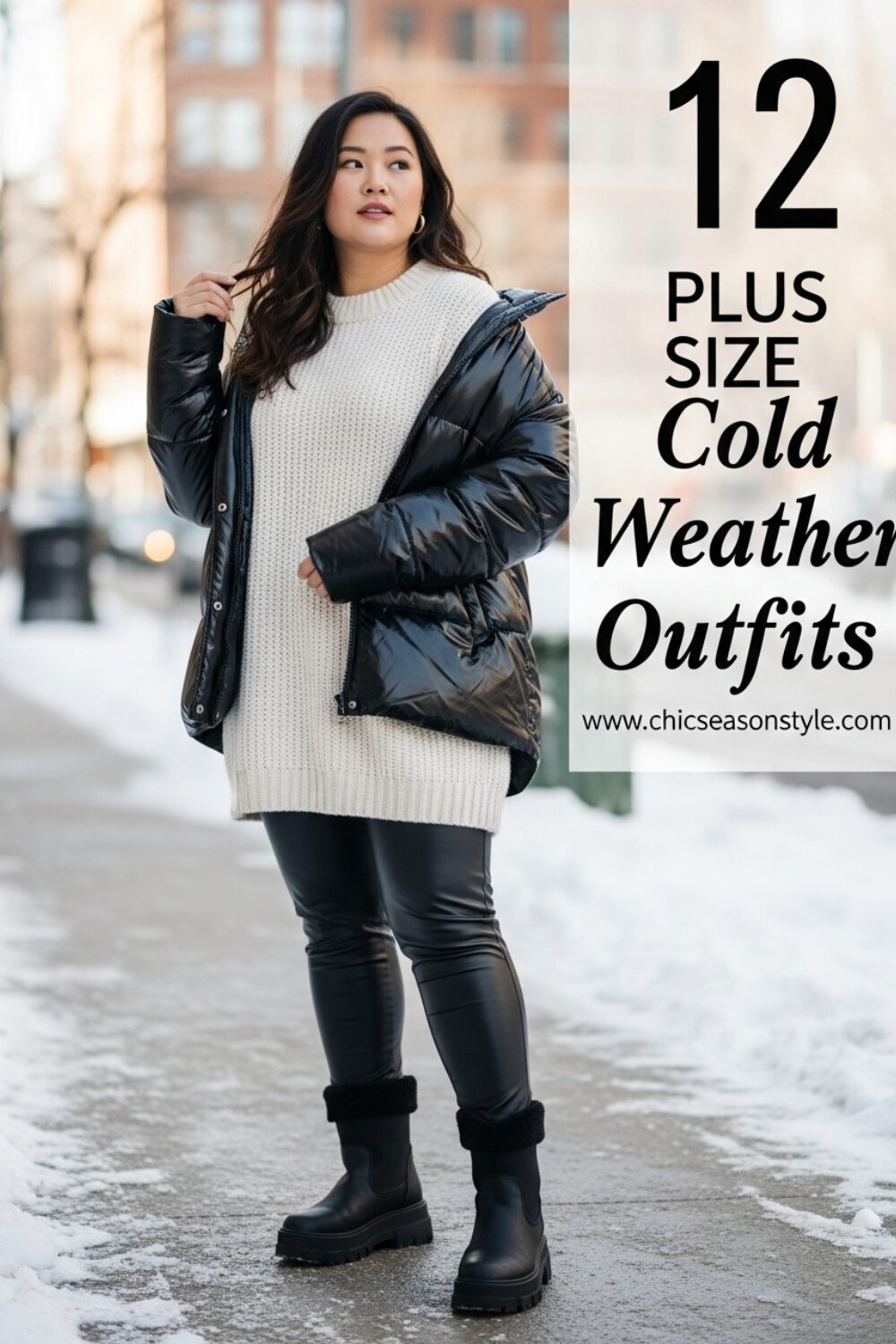 12 Plus Size Layered Knit Winter Outfits for Cold Weather with Chic ...