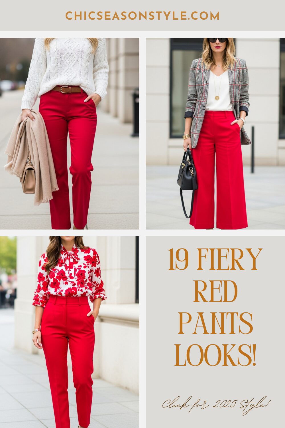 19 Red Pants Outfits to Ignite Your Style | Chic Season Style