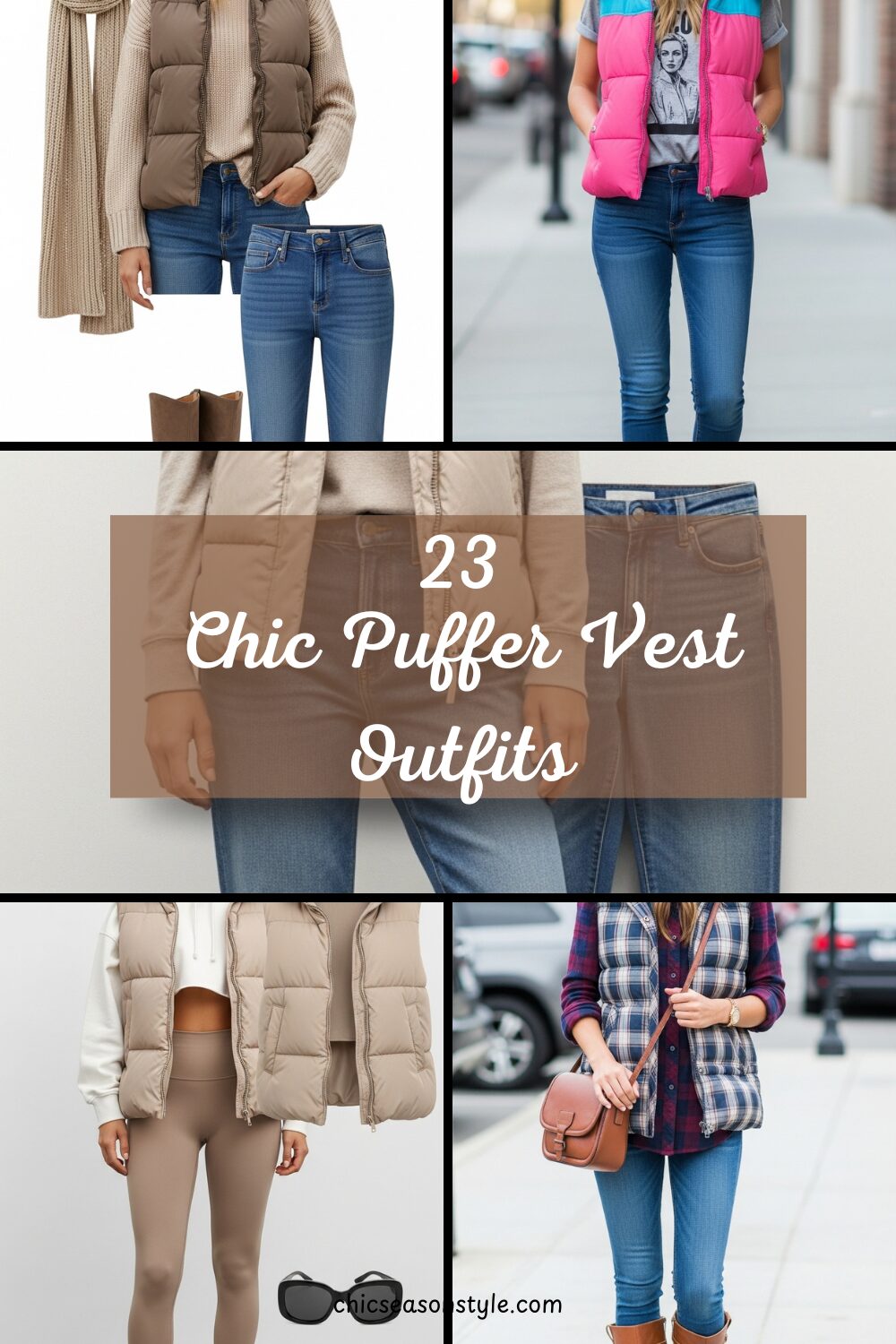 23 Chic Puffer Vest Outfits You’ll Want to Wear This Season | Chic ...