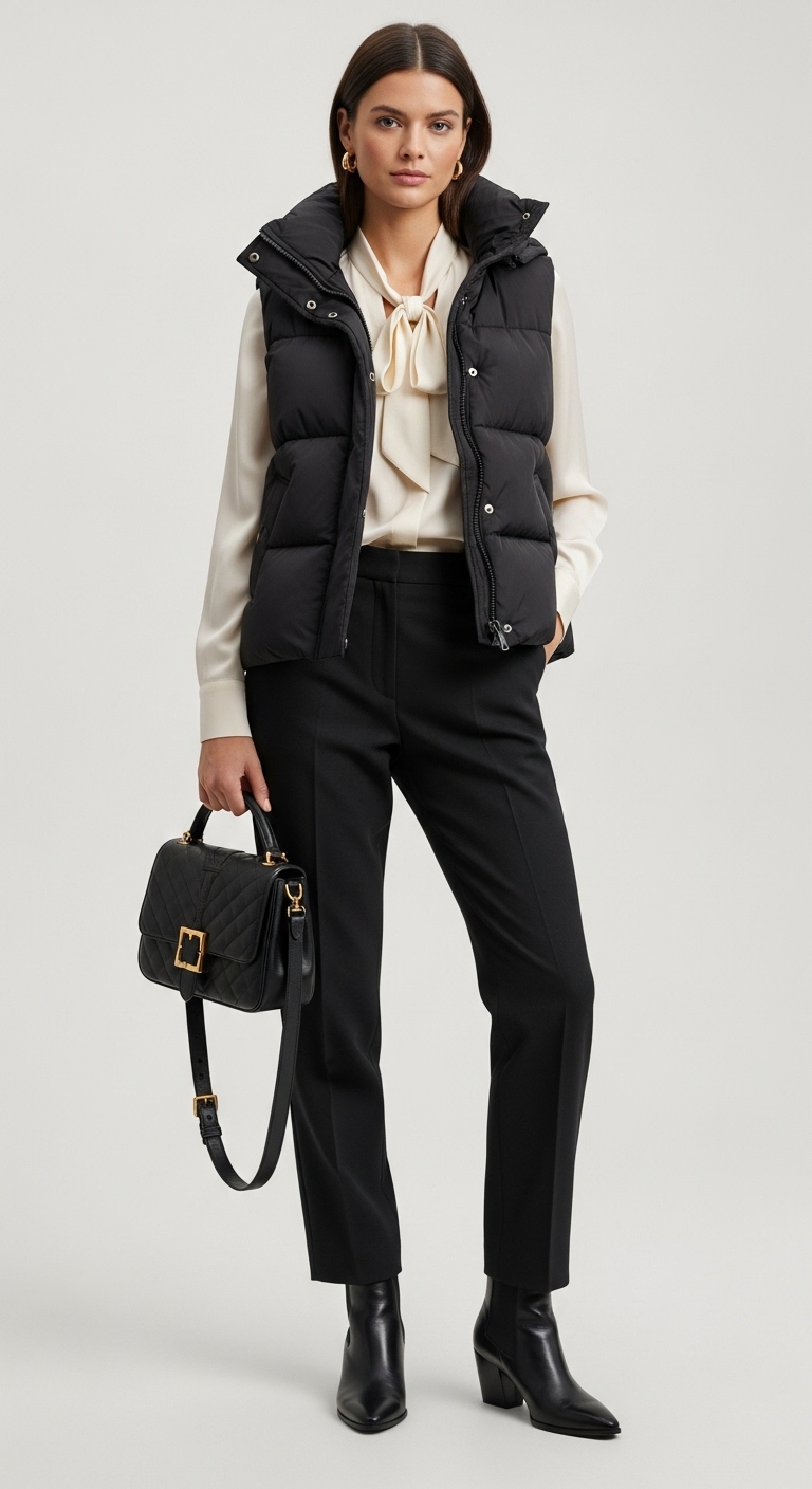 23 Chic Puffer Vest Outfits You’ll Want to Wear This Season | Chic ...