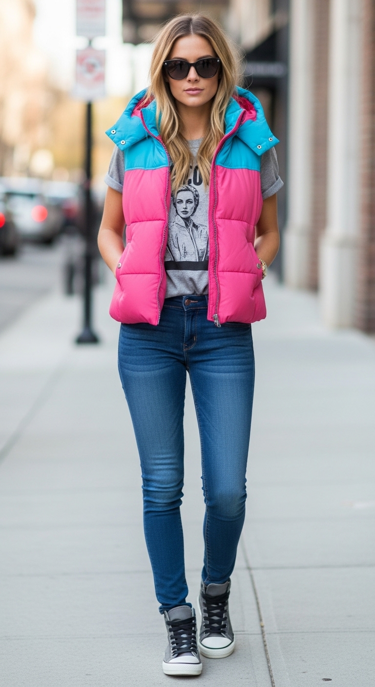 23 Chic Puffer Vest Outfits You’ll Want to Wear This Season | Chic ...