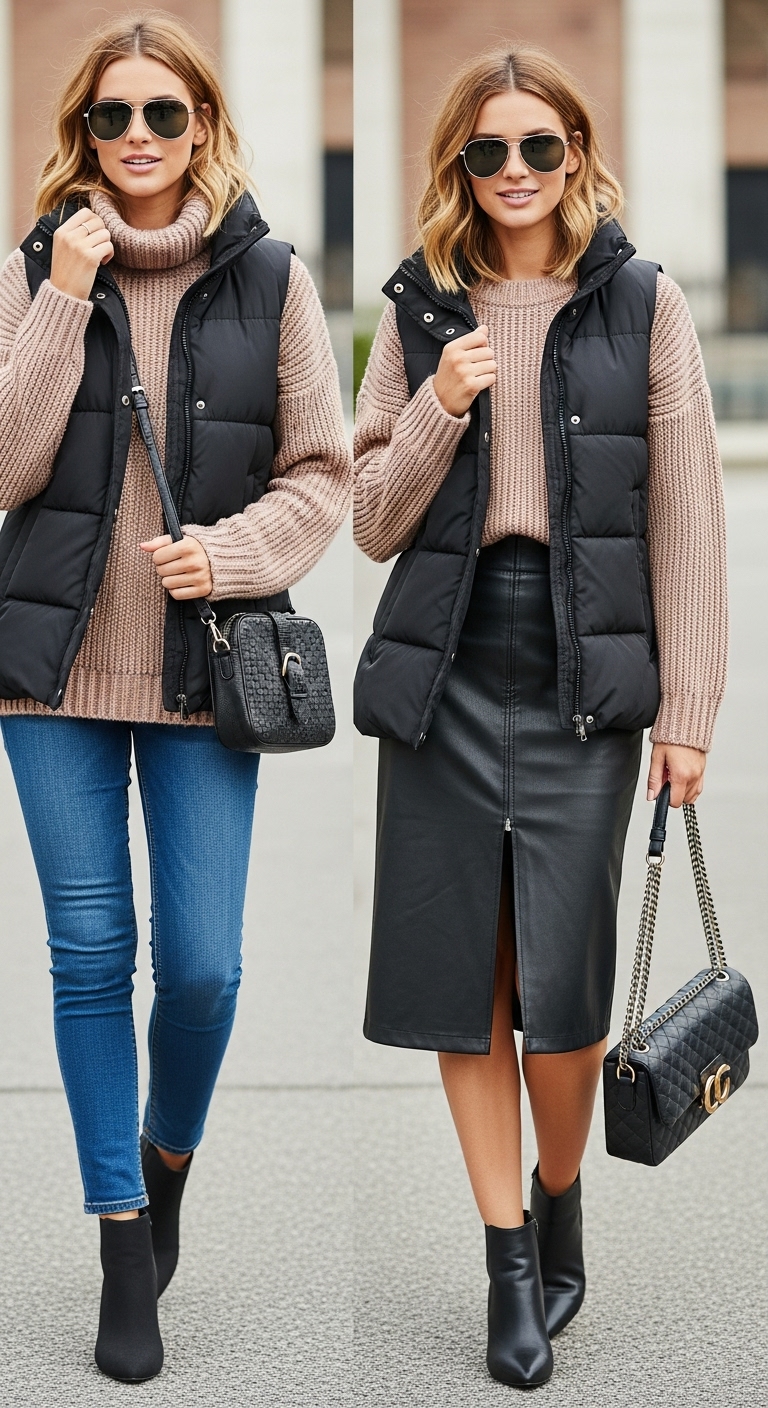 23 Chic Puffer Vest Outfits You’ll Want to Wear This Season | Chic ...