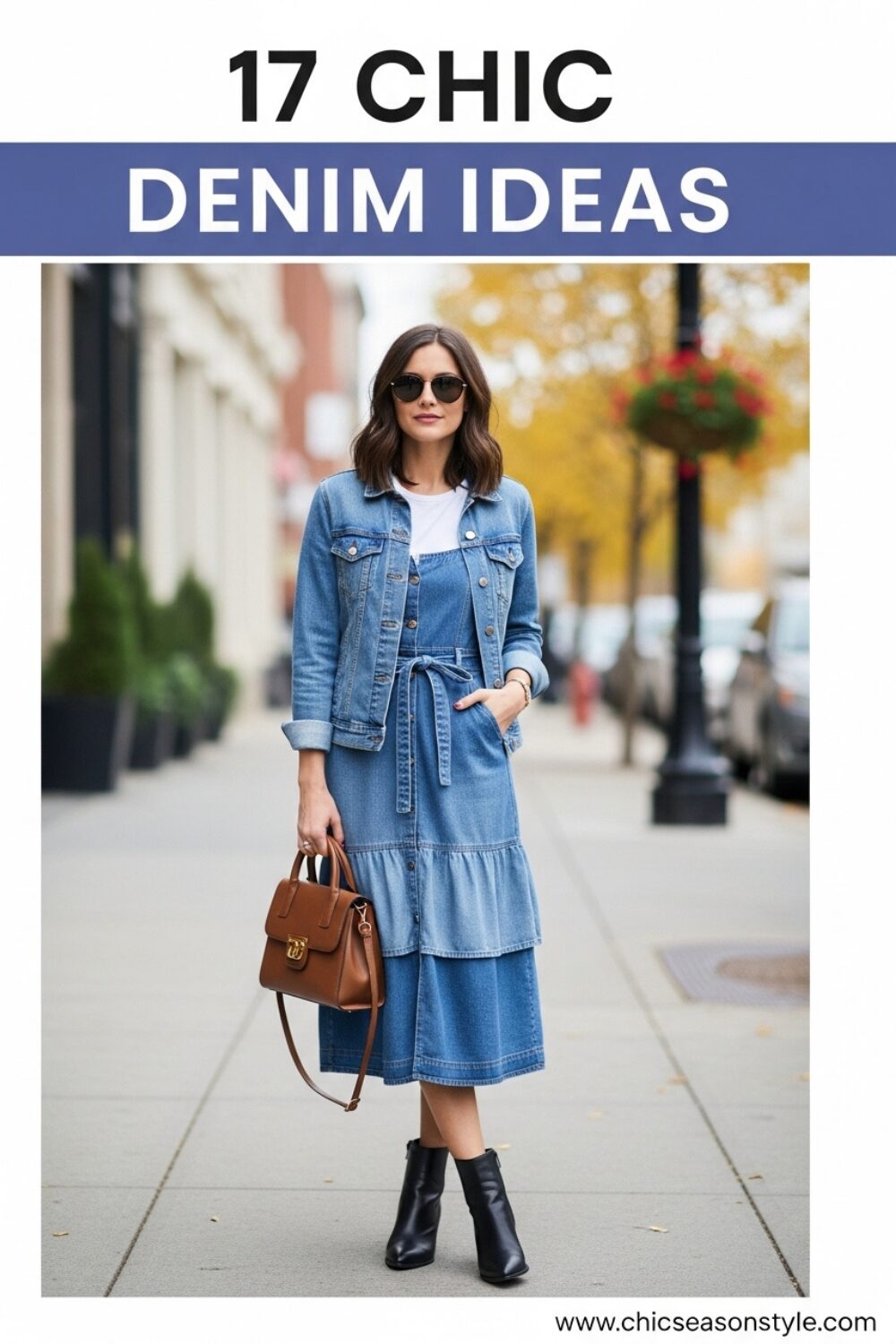 17 Chic Denim Dress Outfit Ideas to Re-Create ASAP | Chic Season Style