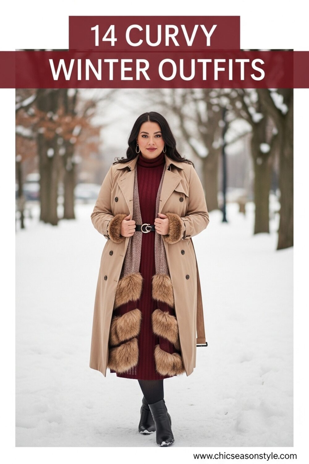 14 Plus Size Curvy Winter Outfits Every Woman Must Have | Chic Season Style