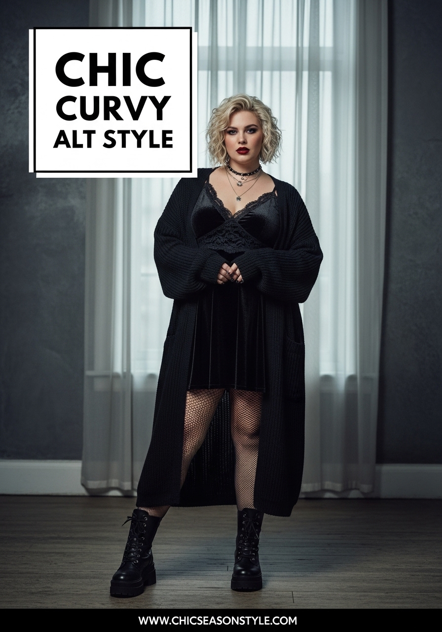 12 Plus Size Alt Winter Outfits That Curvy Women Love | Chic Season Style