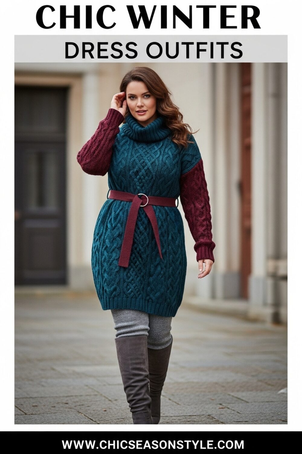Beyond the Bulky: 10 Confidence-Boosting Plus Size Winter Dress Outfits ...